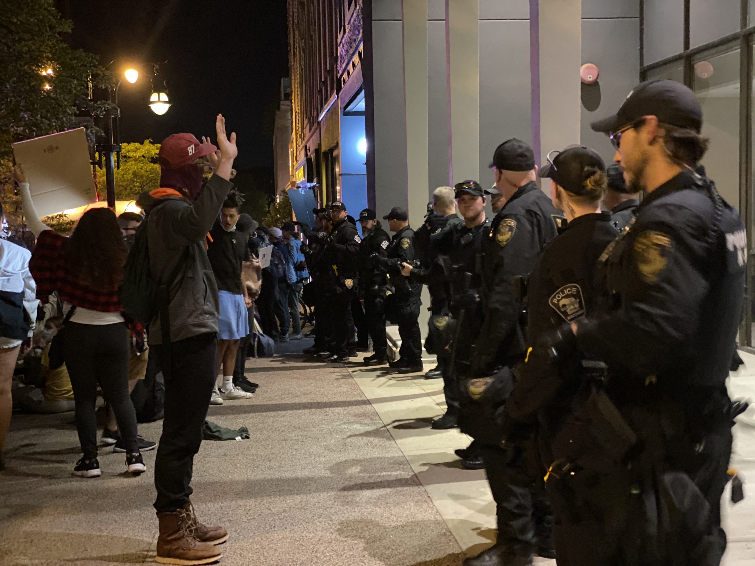 Protests continue Monday in downtown Madison - WORT-FM 89.9