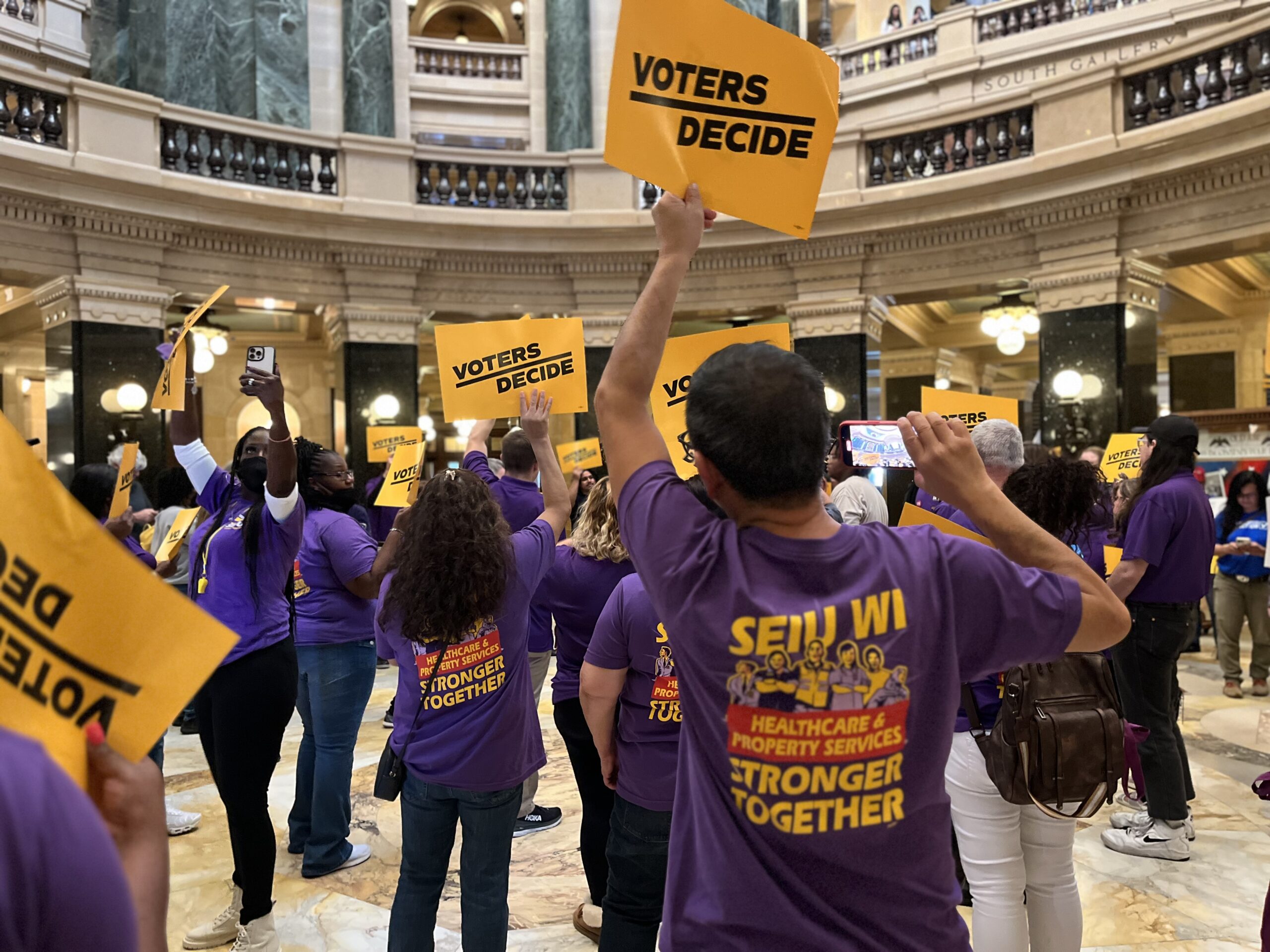 Local Organizers Rally Inside the Capitol Against Redistricting Bill ...