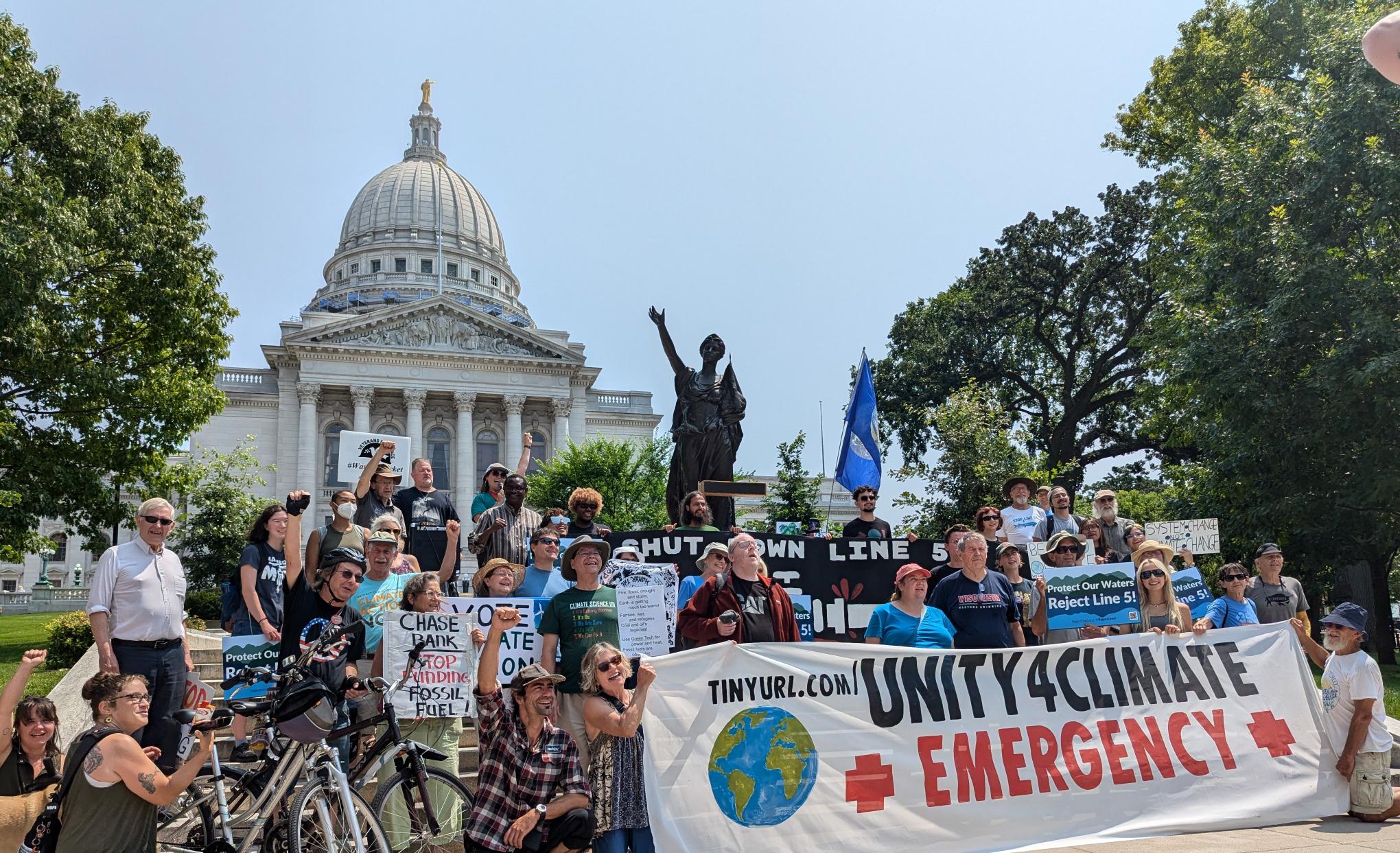 Action on the Climate Emergency Protest at Capitol - WORT-FM 89.9